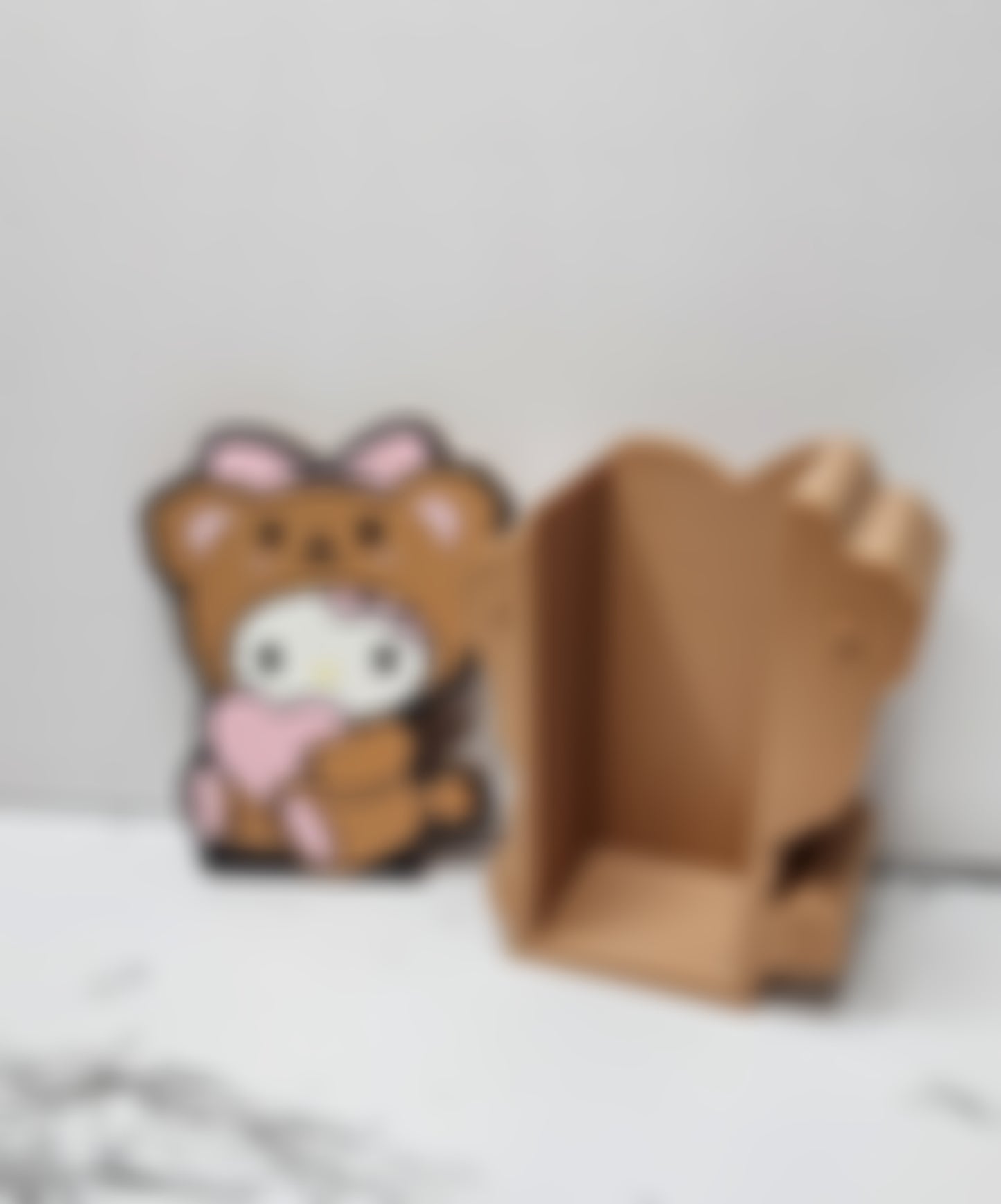 *STL FILE ONLY* Cute Cat Bear With Heart Pencil / Pen Holder Digital F ...