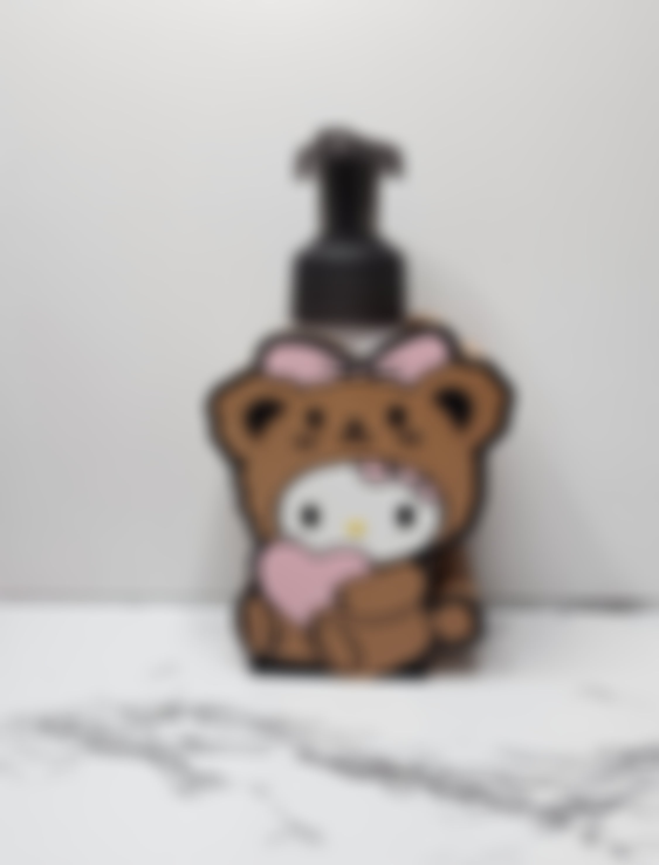 *STL FILE ONLY* Cute Cat Bear With Heart Bath & Body Foam Soap Holder ...